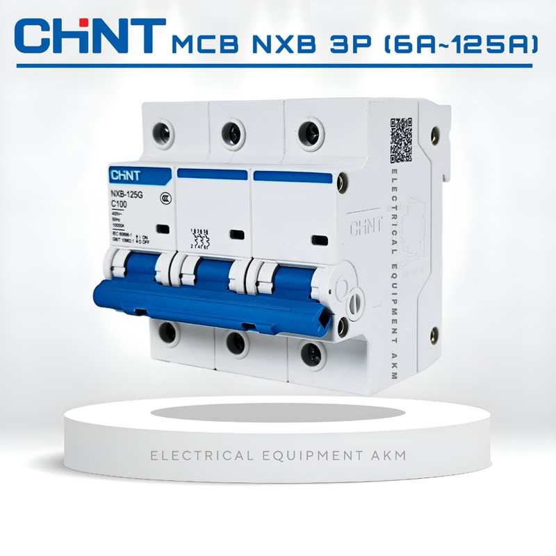 [Genuine] Chint 3-Phase MCB Aptomat NXB-63:6A, 10A, 16A, 25A, 32A, 40A, 50A, 63A Cutting Current ...