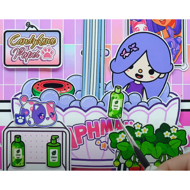 Aphmau paper Doll House - 151, paper Doll, candyhome paper | Shopee ...