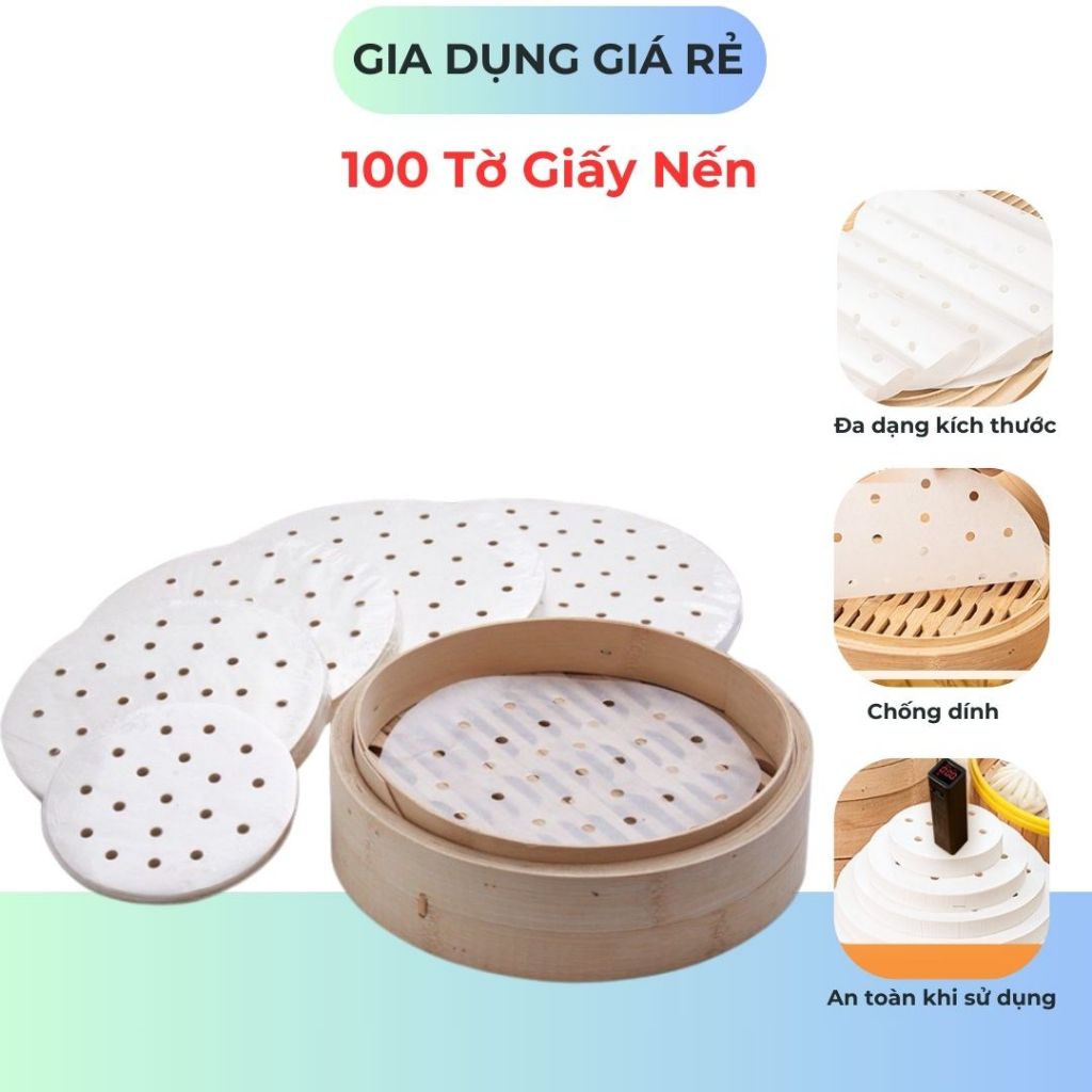 100 Sheets of Perforated Parchment Paper to Line Air Fryer, Steamed ...