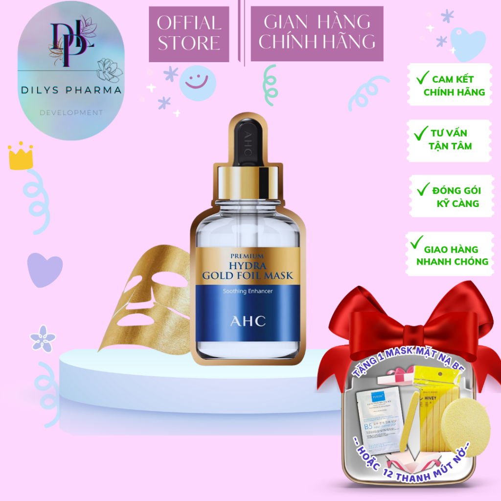 Combo of 6 Ahc Premium Hydra Gold Foil Mask 1pcs | Shopee Malaysia