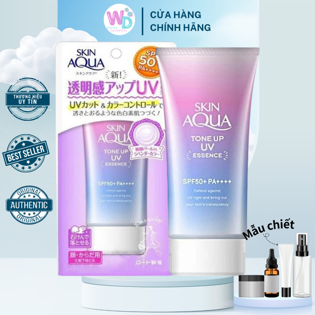 Skin Aqua Purple Tone Up UV Sunscreen SPF 50+ Japan 80g Winducosmetics ...