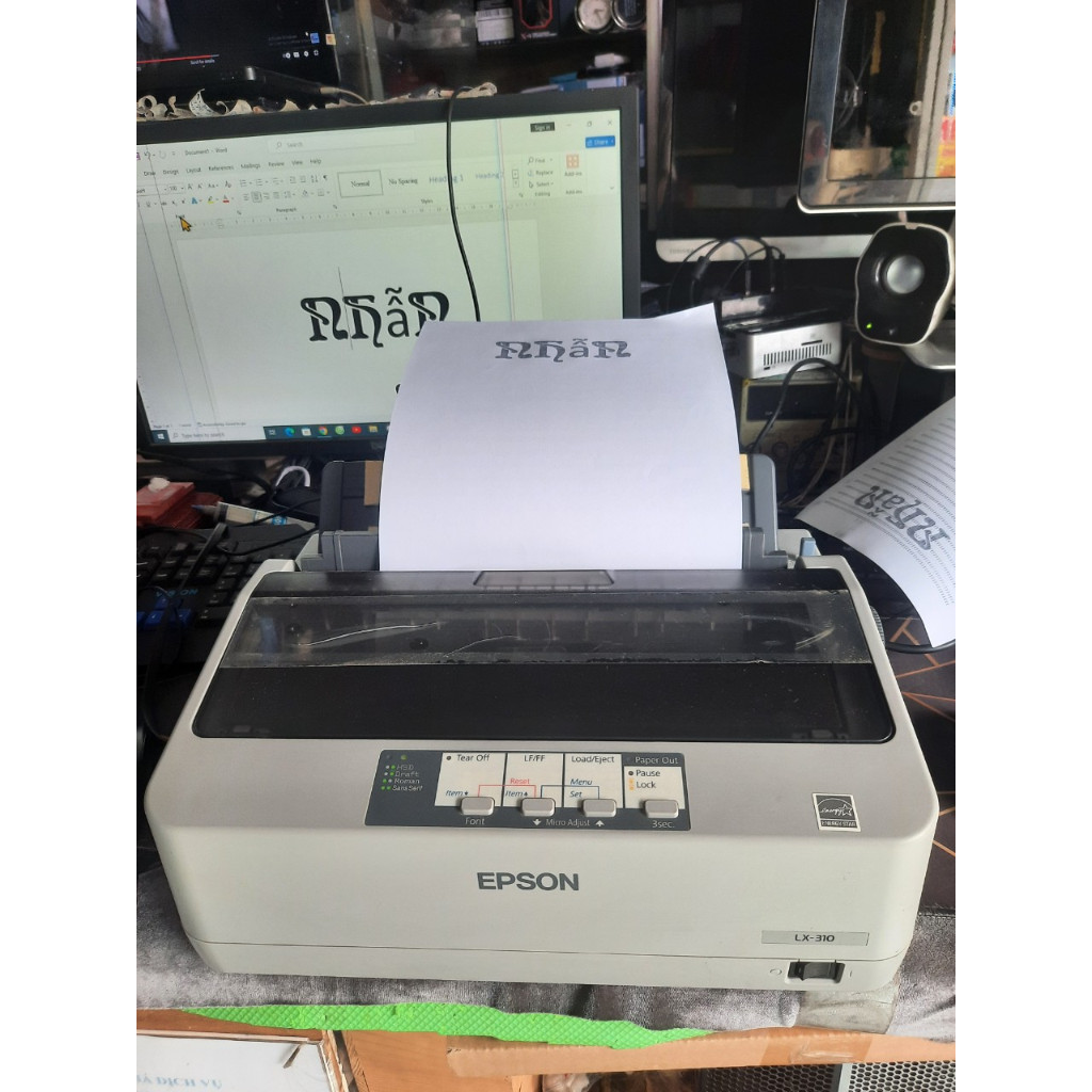 Old epson LQ-310 dot matrix printer - Professional tattoo scan printer ...