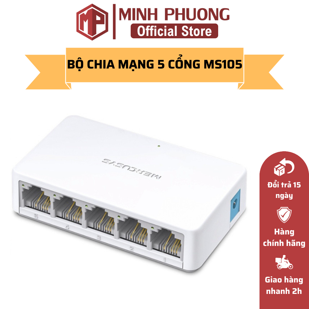 5-port RJ45 Network Switch MS105 10/100Mbps - Genuine Product | Shopee ...