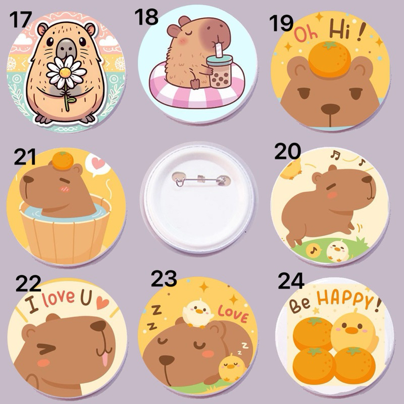 Water Guangzhou Badge 2 Different / capybara Badge | Shopee Malaysia