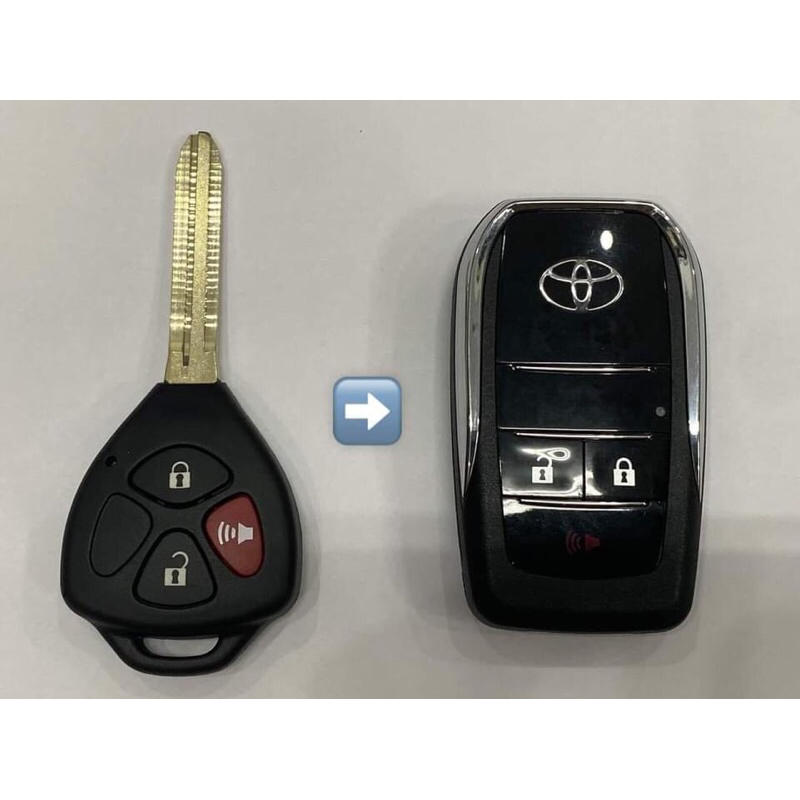 3-button Folding Key Case for Toyota Innova, Fortuner, Vios, Yaris ...
