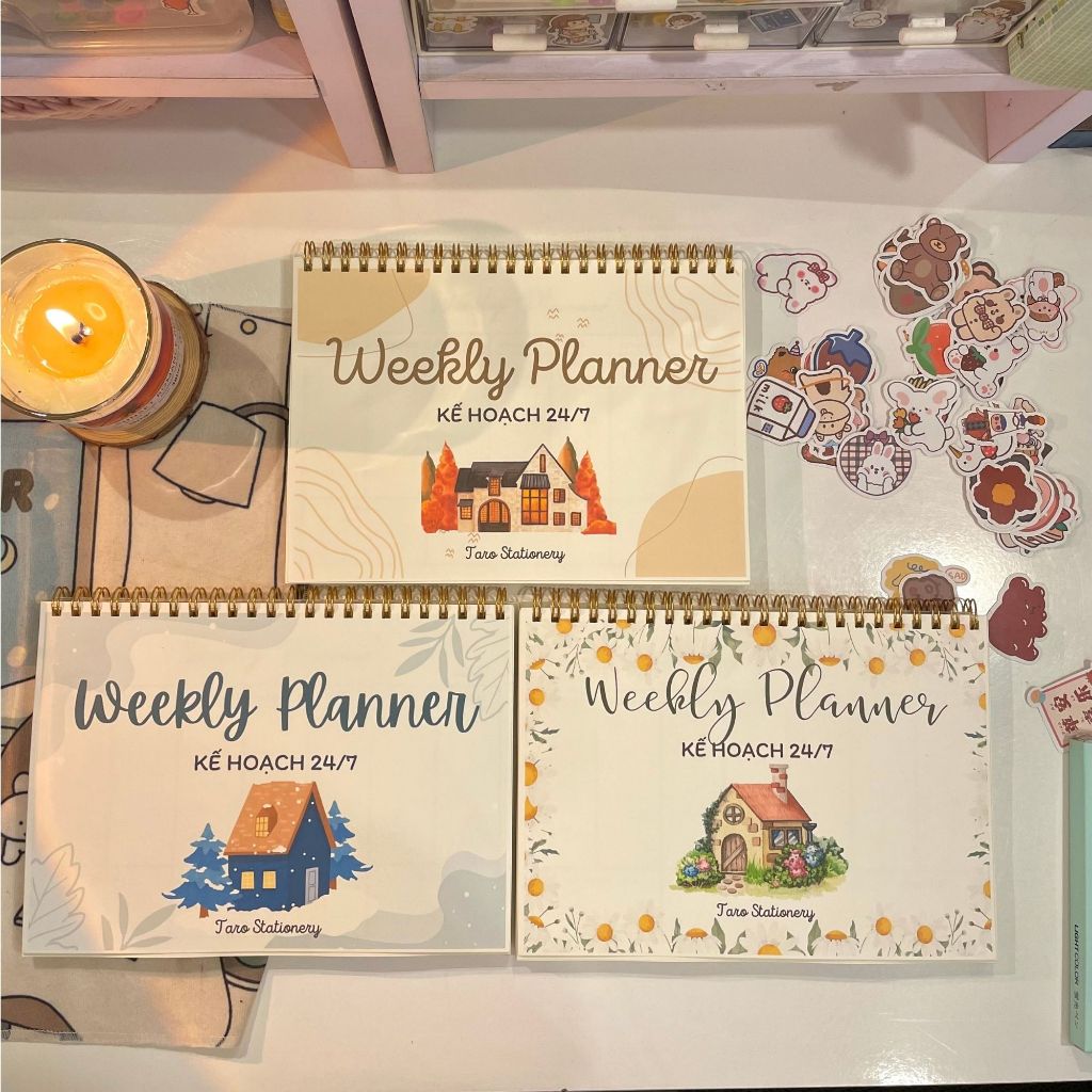 Weekly Planner 24/7 Weekly and daily planning, A5 Taro Stationery ...