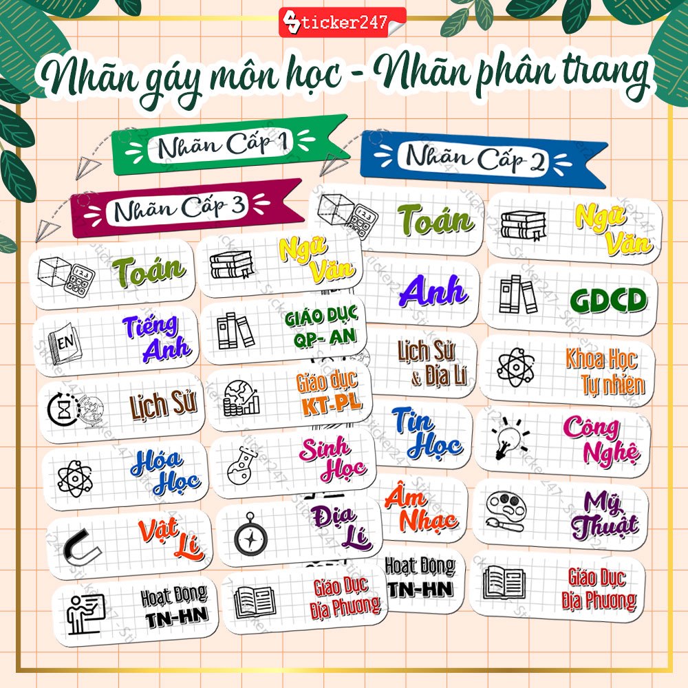 Subject Name Label, Nape Label, New Program Bookmark 2024-2025 ...