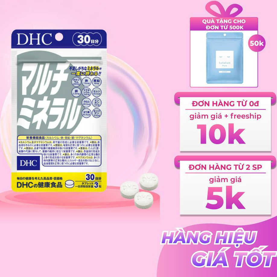 Dhc Multi Minerals multivitamin pills supplement iron, zinc, calcium ...