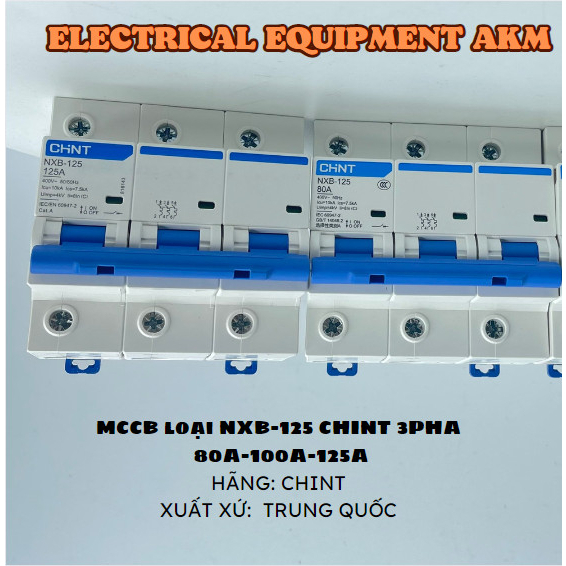 MCCB TYPE NXB-125 CHINT MCB 1P 2P 3P 80A/100A/125A - Cutting current 10KA | Shopee Malaysia