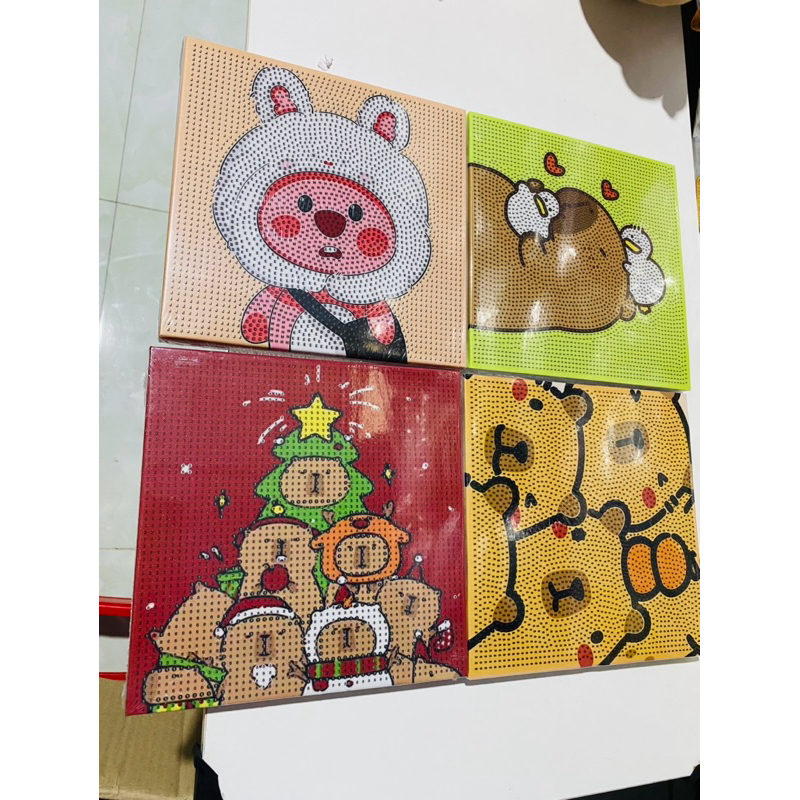 Diamond painting of Labubu- capybara and loppy | Shopee Malaysia