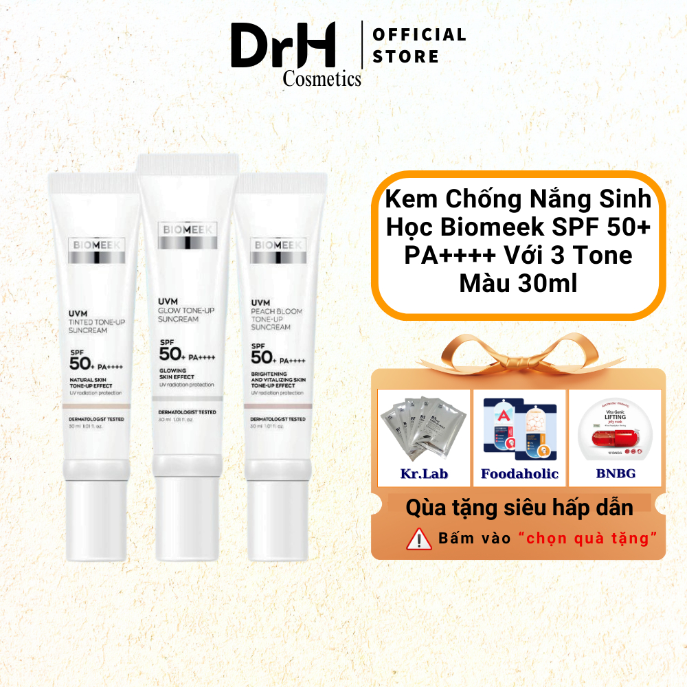 (New Model) Biomeek Biological Sunscreen SPF 50+ PA++++ With 3 Color Tone 30ml | Shopee Malaysia