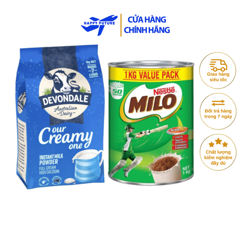 Australian Milo Milk Powder 1KG + Devondale Milk Powder 1KG | Shopee ...