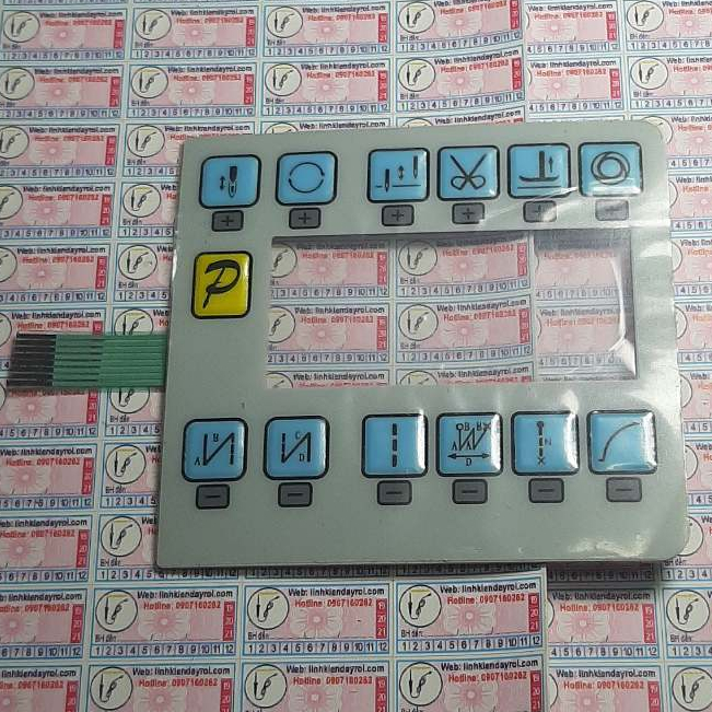 Chinese 1-Needle Sewing Machine Screen Keyboard Sticker JACK P Gold ...