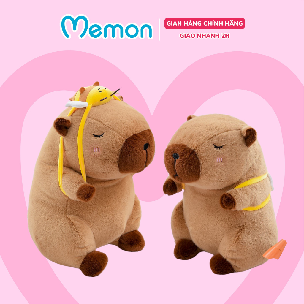 Capybara teddy bear wearing Memon bee bag, premium soft and smooth bee ...