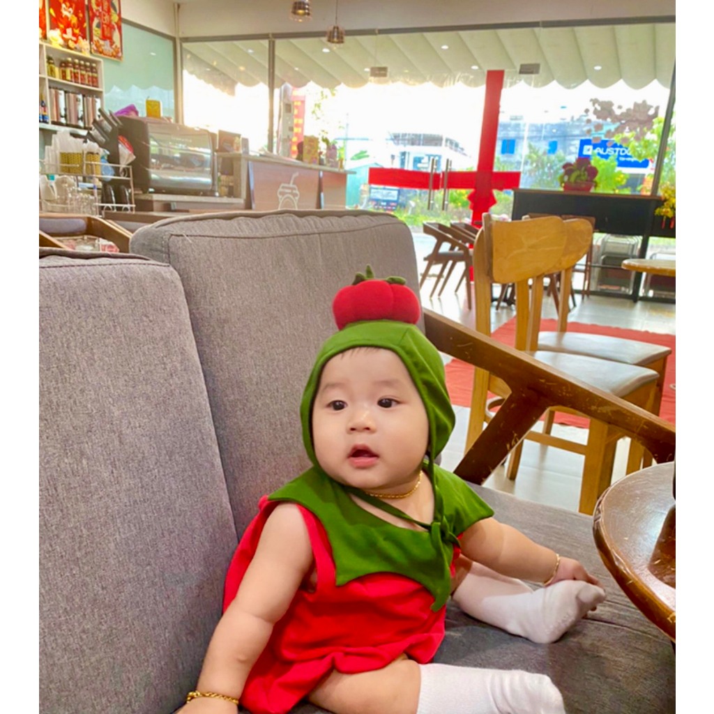 Tomato Body made of cotton for babies with cute and funny design ...
