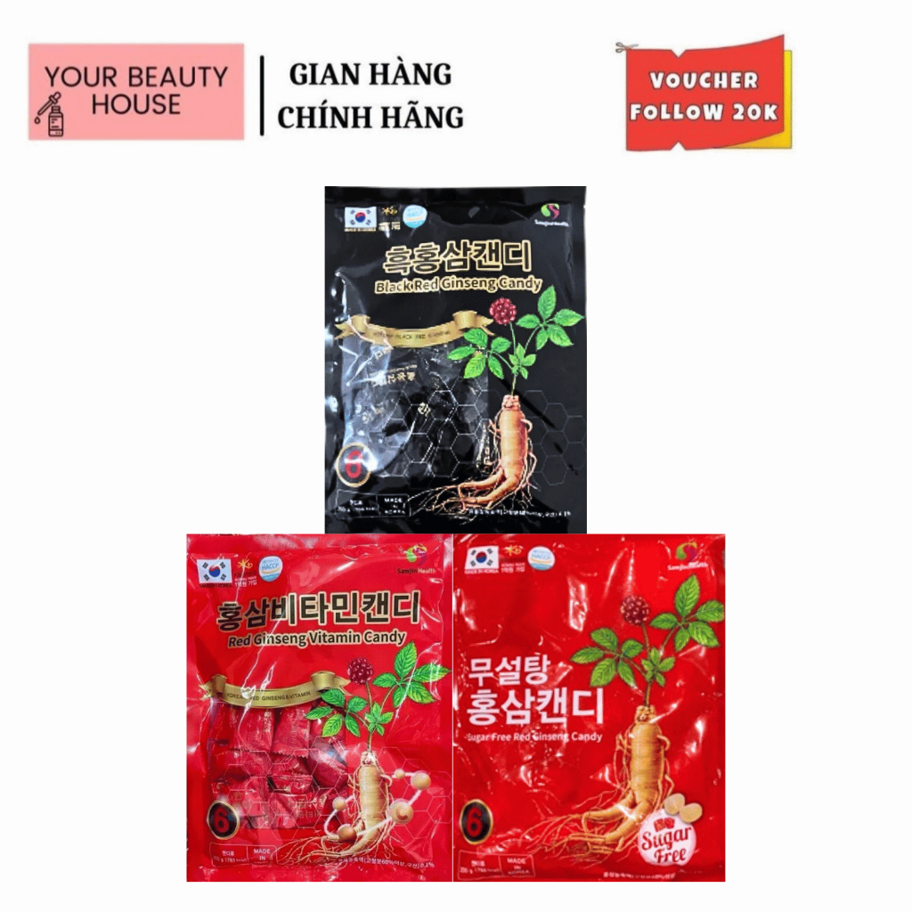 [Samjin Health] Korean Red Ginseng Vitamin Candy - 200g | Shopee Malaysia