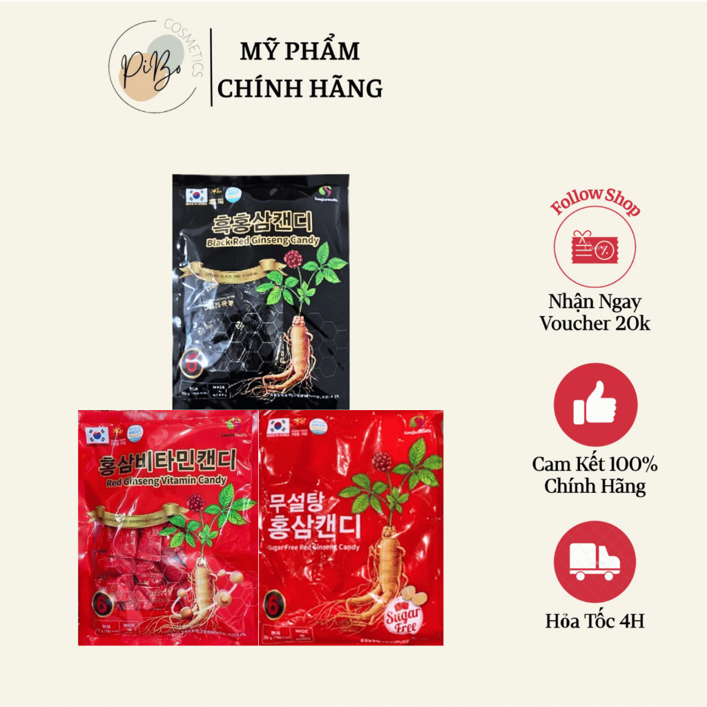 Gingsen Vitamin Korean Samjin Red Ginseng Candy (200g Pack) | Shopee ...