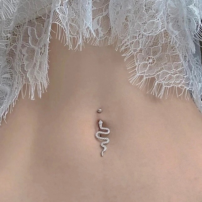 JOLLY medical steel Snake navel piercing (Snake navel piercing ...
