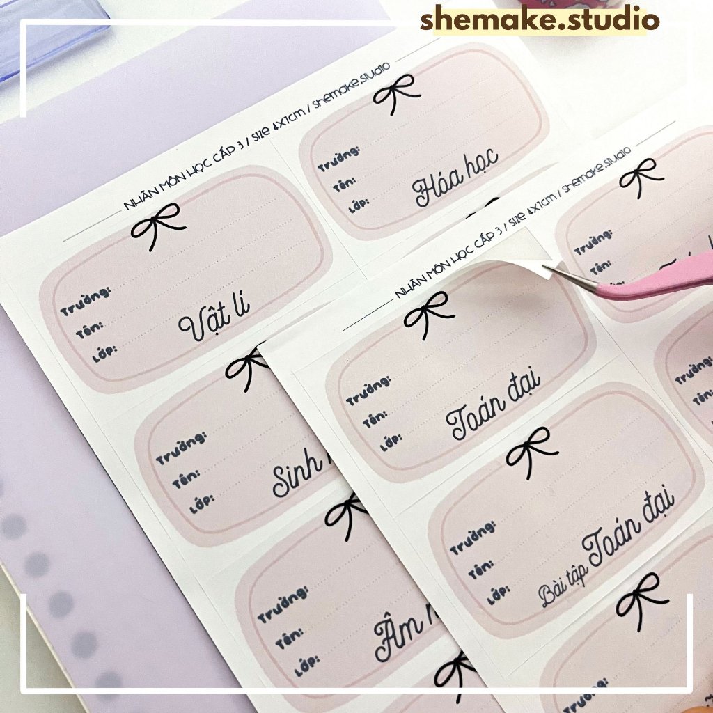 Set of 20/32 Subject labels for Level 2 and Level 3 designed, basic ...