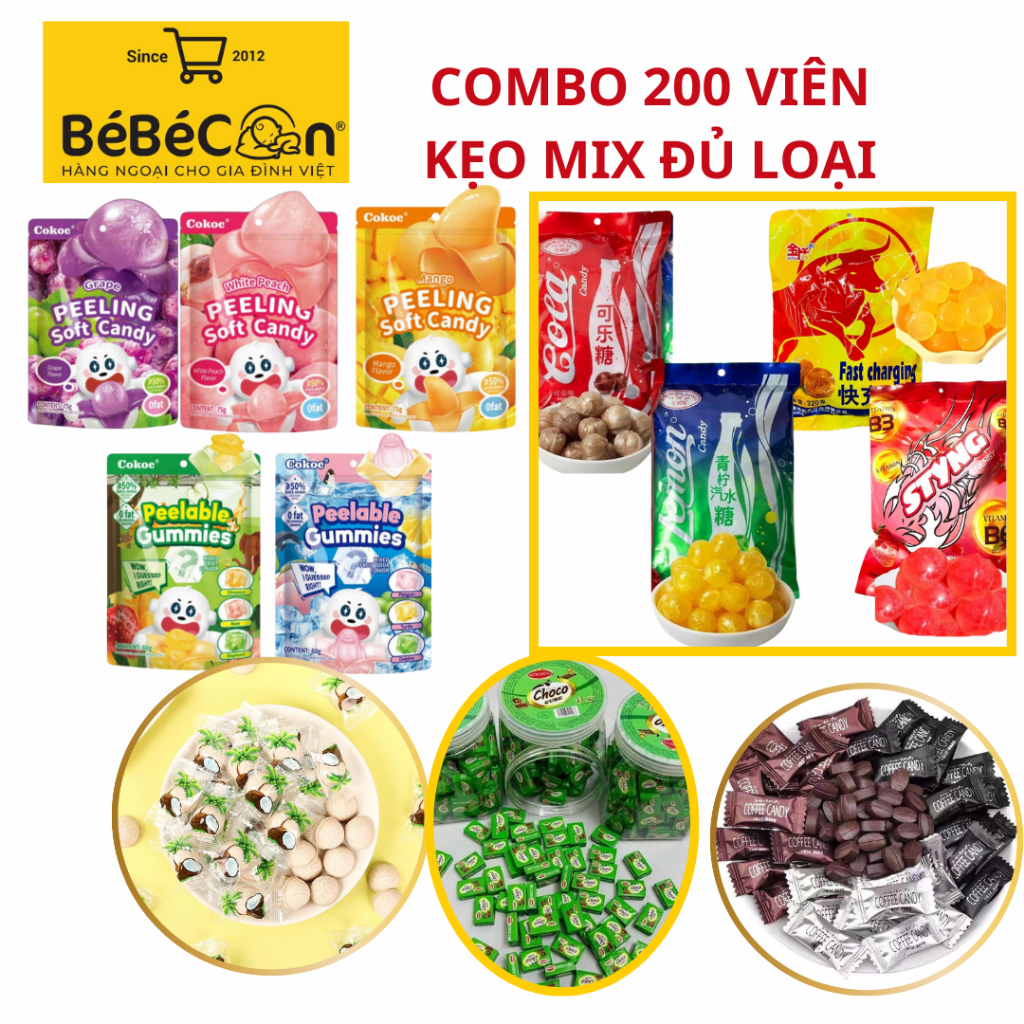 [200 Pills] Candy mixed with 12 types of beef candy, cheese, chocolate ...