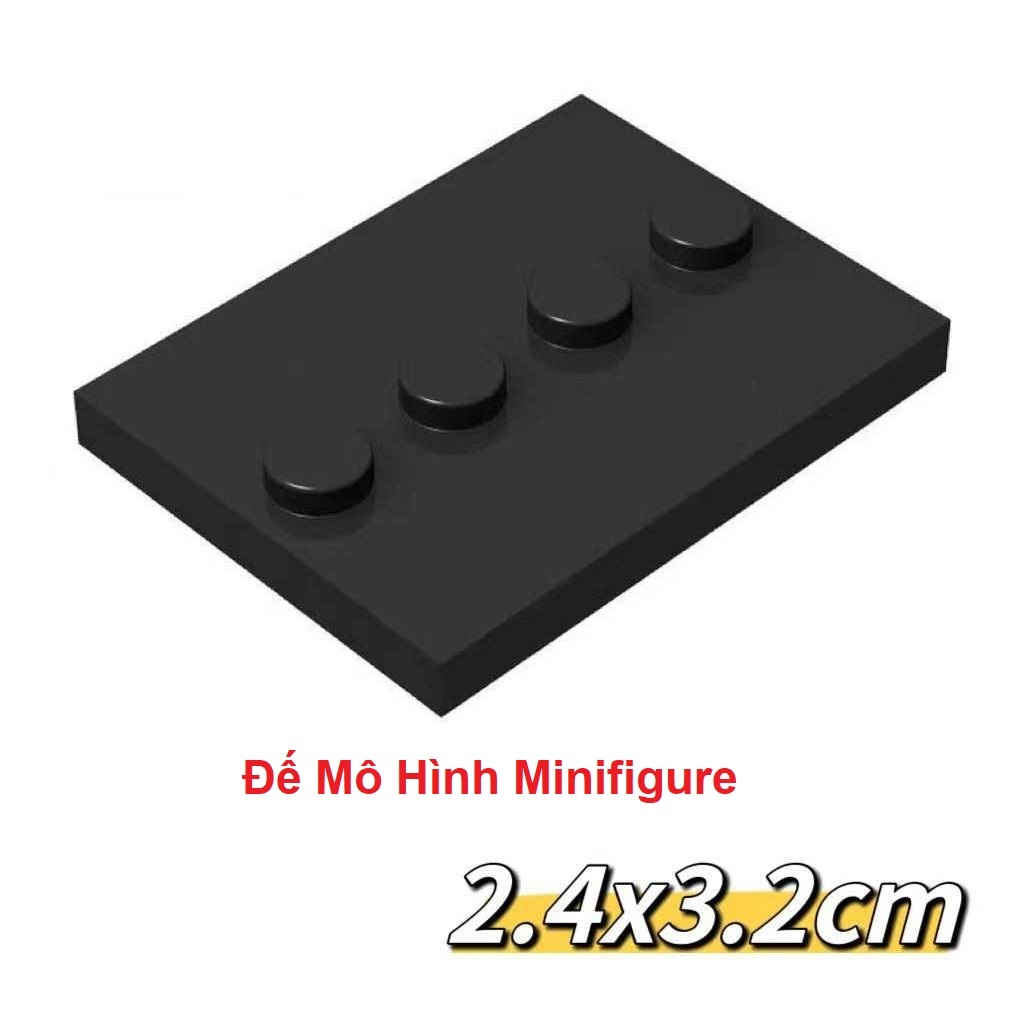 Minifigure Base, Minifigure Assembly Base, Minifigure Base, Small Black ...