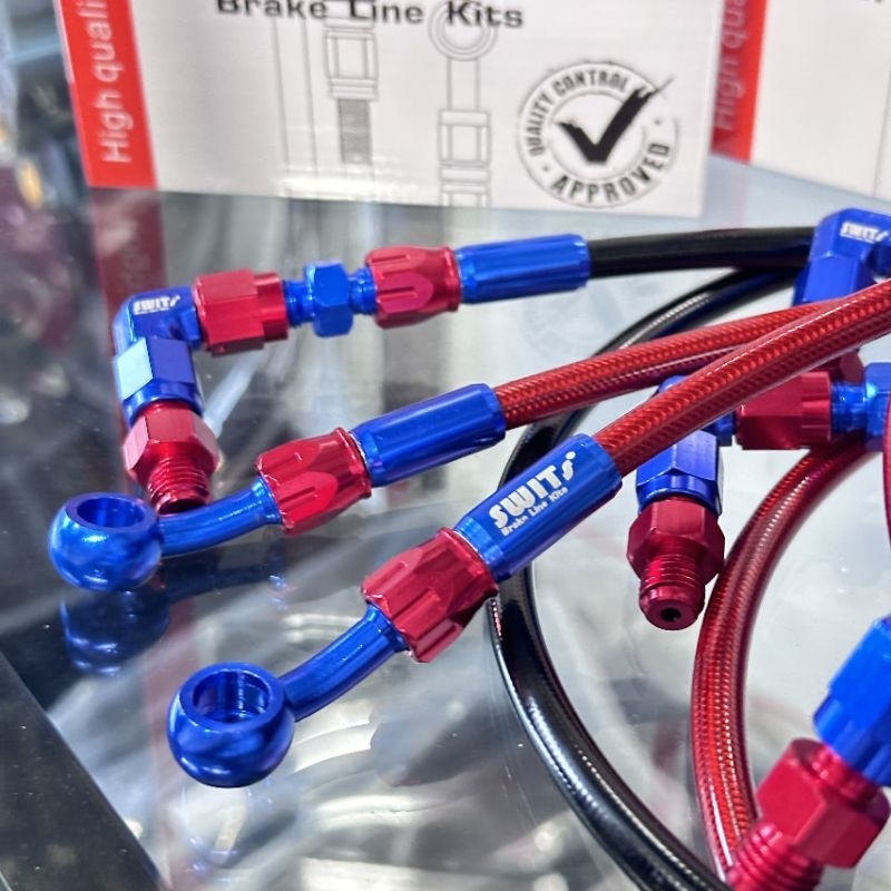 Swits Front Oil Line CNC 90 Aluminum Disconnect (Removable Disconnect ...