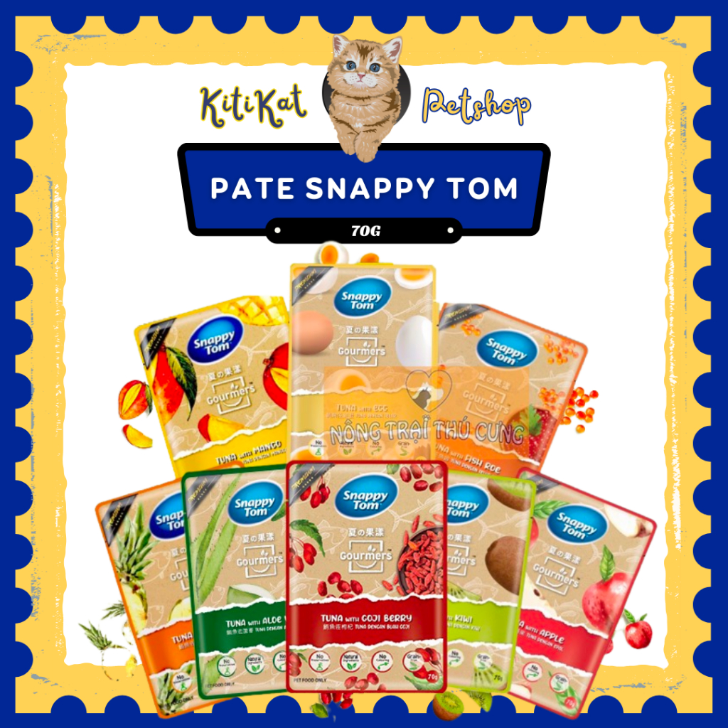 Snappy Tom Pate for cats tuna flavor mixed with tropical fruit 70G pack ...