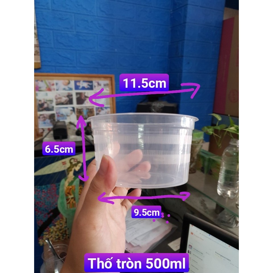 Combo of 4 packs = 200 bowls, 500ml round box, medium thickness UKP or ...