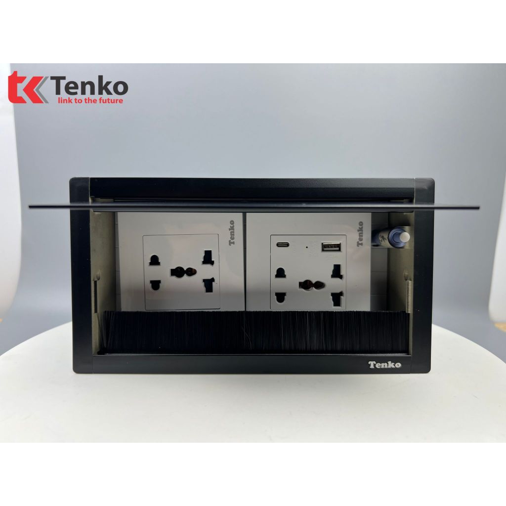 Desktop Electrical Box with 2 Multi-Purpose Power Outlets with 1 USB ...