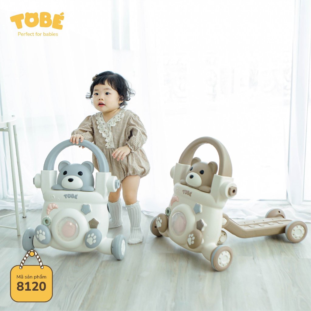 Marky Tobe 3-in-1 walker easily converts functions from a scooter to a walker with funny shapes ...