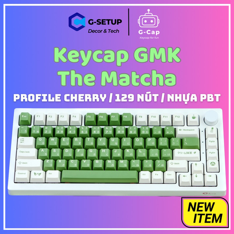 Gmk The Matcha clone Keycap high quality PBT profile Cherry 129 keys ...