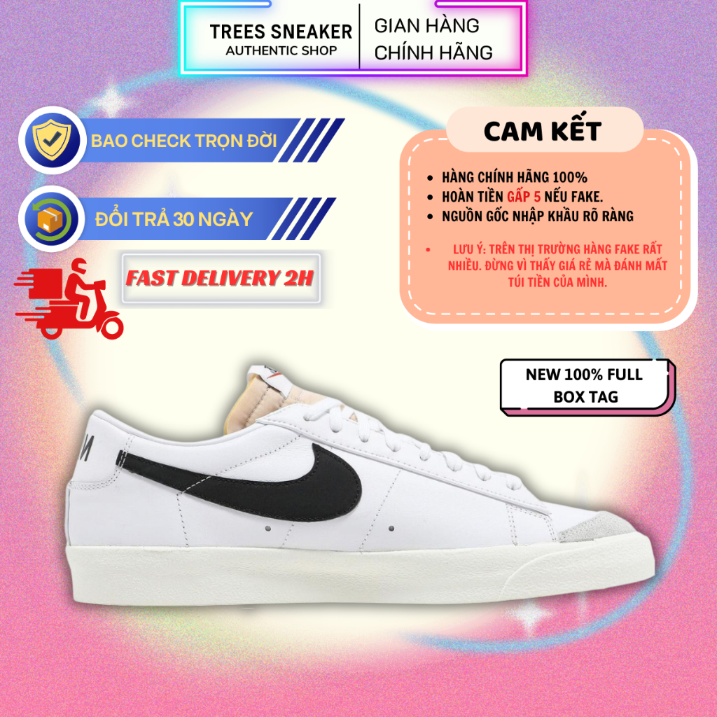 Genuine NIKE SHOES BLAZER LOW 77 VINTAGE DA6364 101 Full Box Auth ...