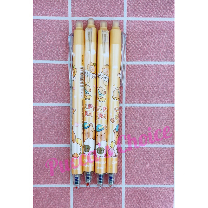Capybara Erasable Gel Ink Pen, blue nib 0.5mm | Pucca’schoice | Shopee ...