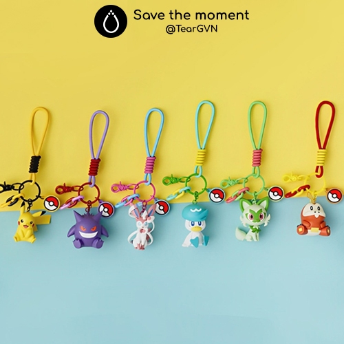 Langbowang genuine Pokemon keychain includes Pikachu, Gengar, Fuecoco ...