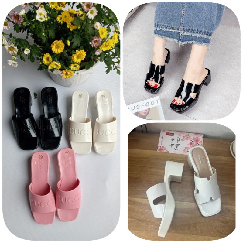 Gloss Leather And PVC High Heel Shoes 5Cm With Big Heel Type 1 For ...