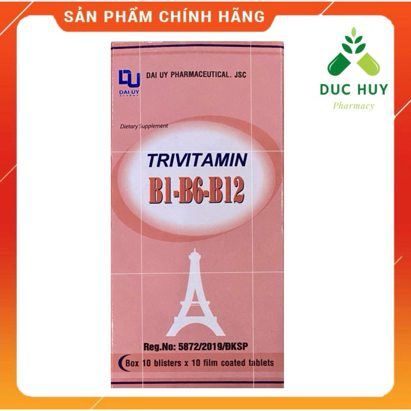 Trivitamin B1-B6-B12 - Supplement B vitamins, help improve health (box ...