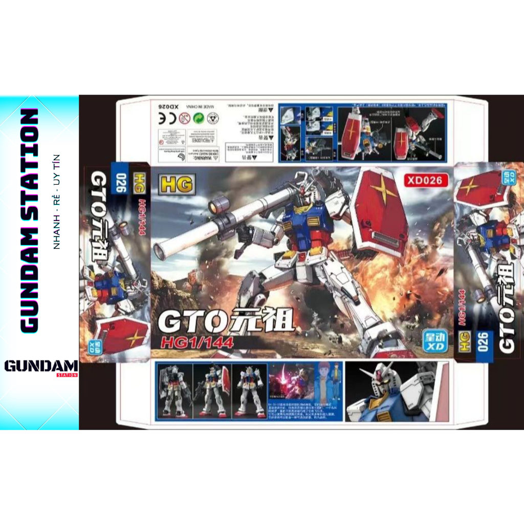 Gundam station HG GTO RX-78-2 The Origin Ver Assembly Model Comes With ...