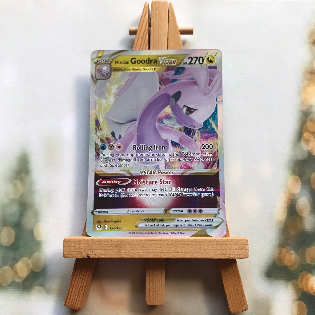 Pokemon Hisuian Goodra VSTAR 136 / 196 picture card - Genuine English ...