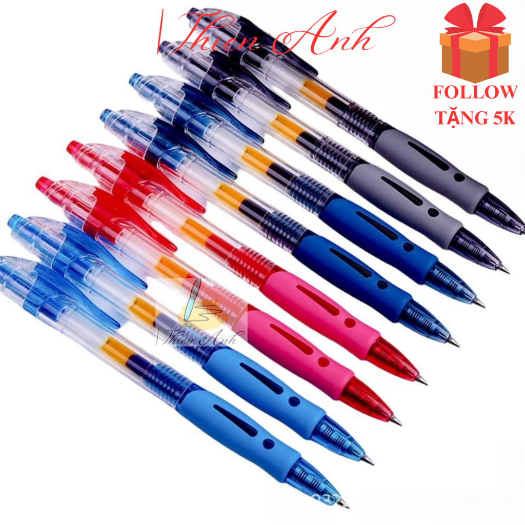 Combo of 5 pens/9 fat ballpoint pens, BLUE/BLACK/RED ink gel pens with ...
