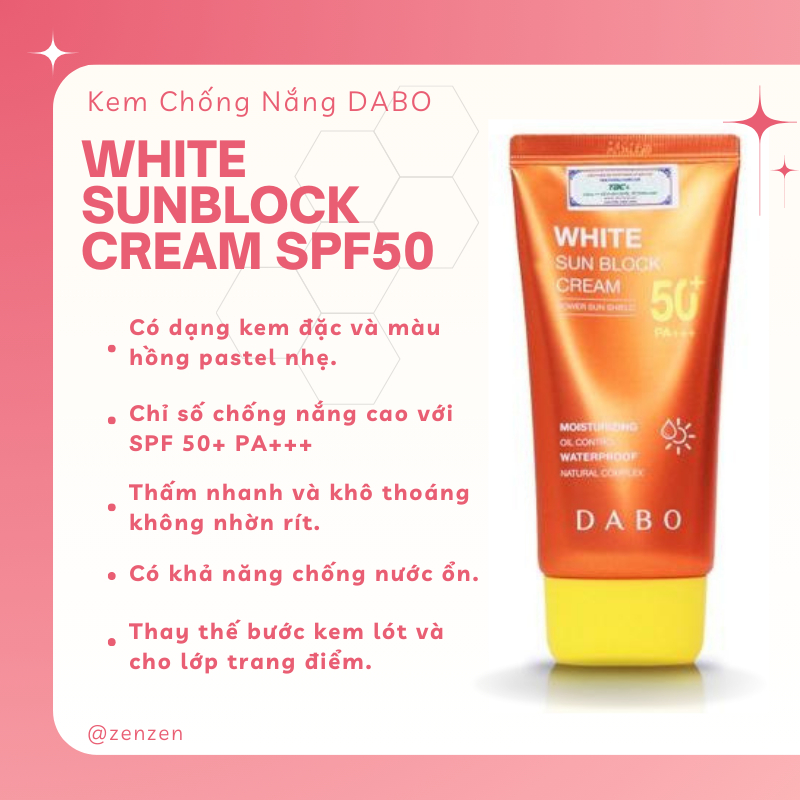 Genuine KOREAN DABO WHITE SUNBLOCK CREAM SPF50 Premium Sunscreen ...