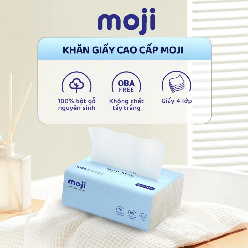 1 pack of premium 4-layer Moji tissue paper, no chemicals, no bleach ...