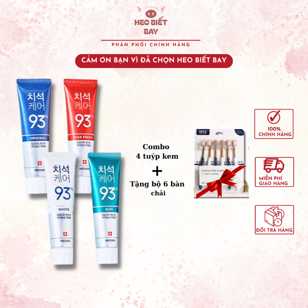 Free 6 Combo Brushes 4 Tubes Of Korean Whitening Toothpaste IQ 93% 120g ...