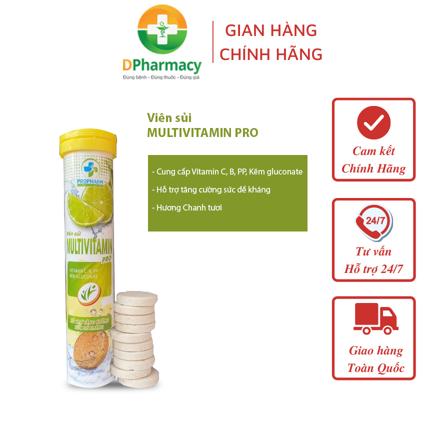 Multivitamin PRO effervescent tablets, supplementing vitamins C, B, PP ...