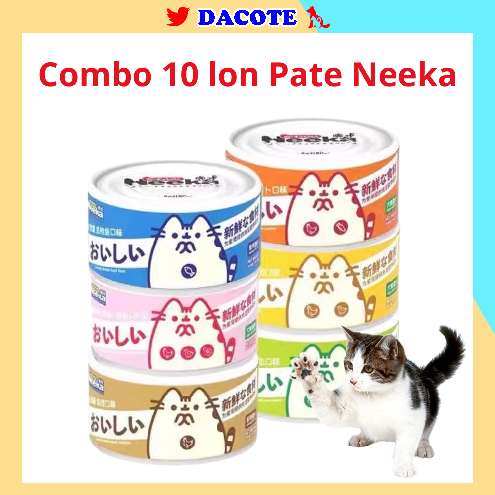 Combo 10 Cans Of Pate For Neeka Cats Canned Many Nutritious Flavors ...