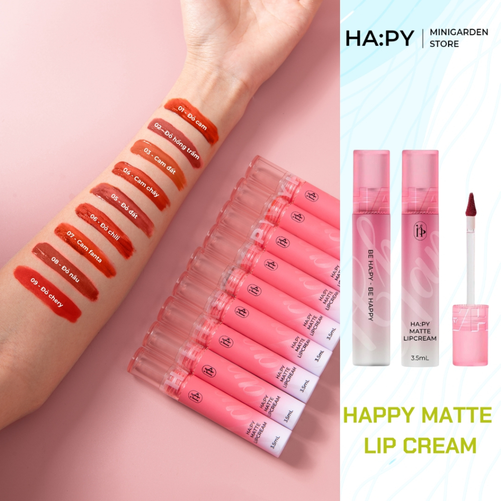 Hapy LIPSTICK SUPER MATTE, SOFT - HAPPY CREAM LIPSTICK LONG-LASTING ...