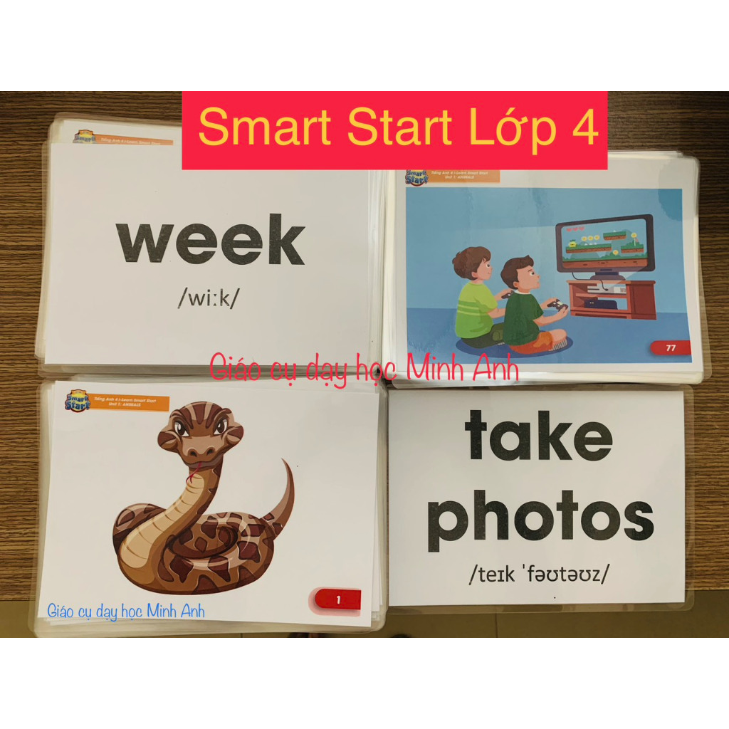A5 English Flashcard i-Learn Smart Start Grade 4 (latest) printed on 2 ...
