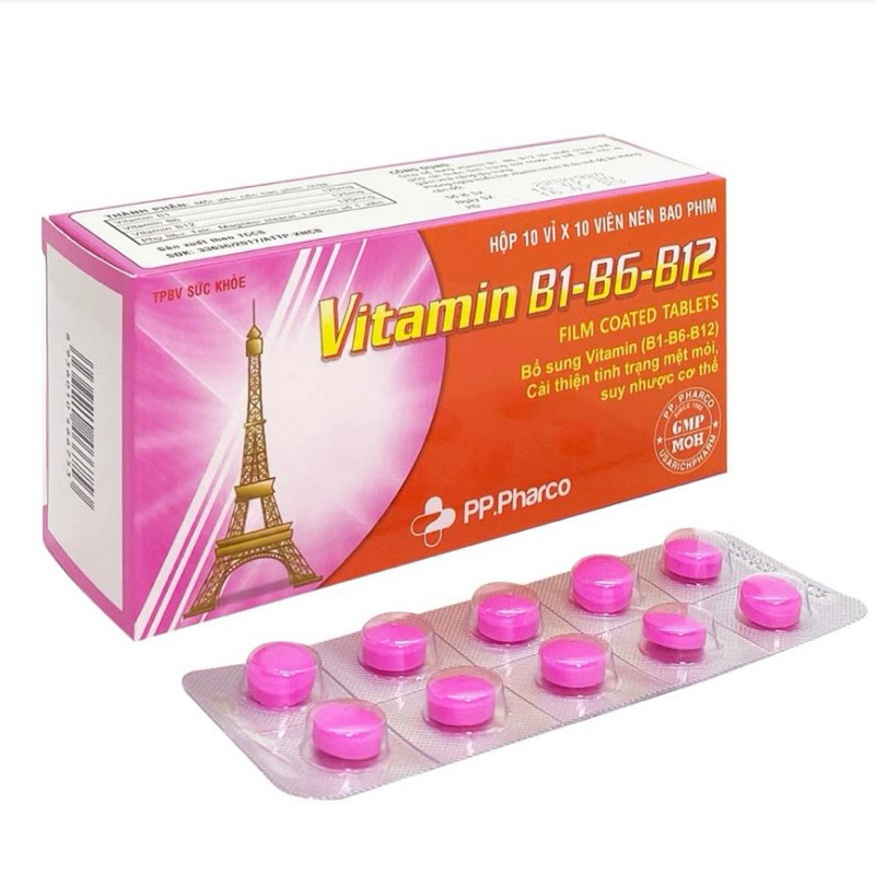 Vitamin 3B B1-B6-B12 (Box Of 100 Tablets) Supplemented With B Vitamins To Help Nourish The ...