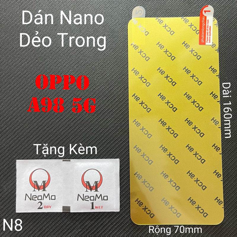 Screen Protector for Oppo A98 5G Thin and Transparent Nano-Coated Anti ...