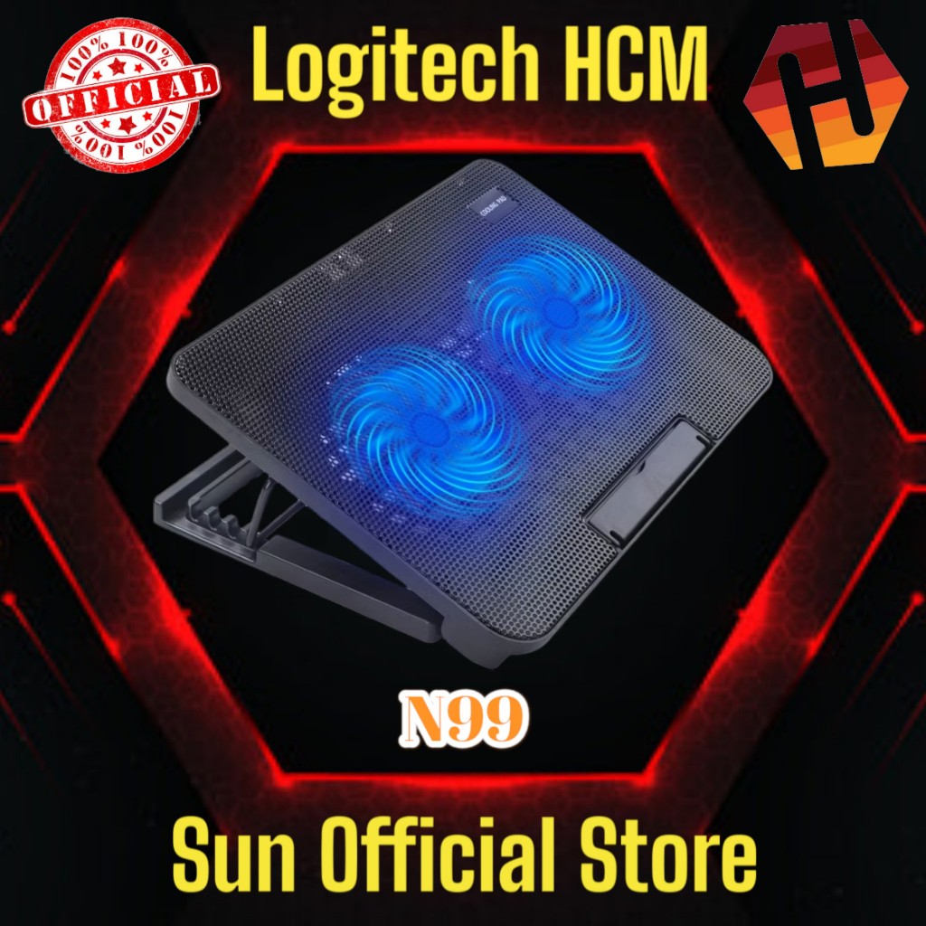 [Logitech_HCM] Laptop and Macbook N99 2 Fan Cooling Pad with Led ...