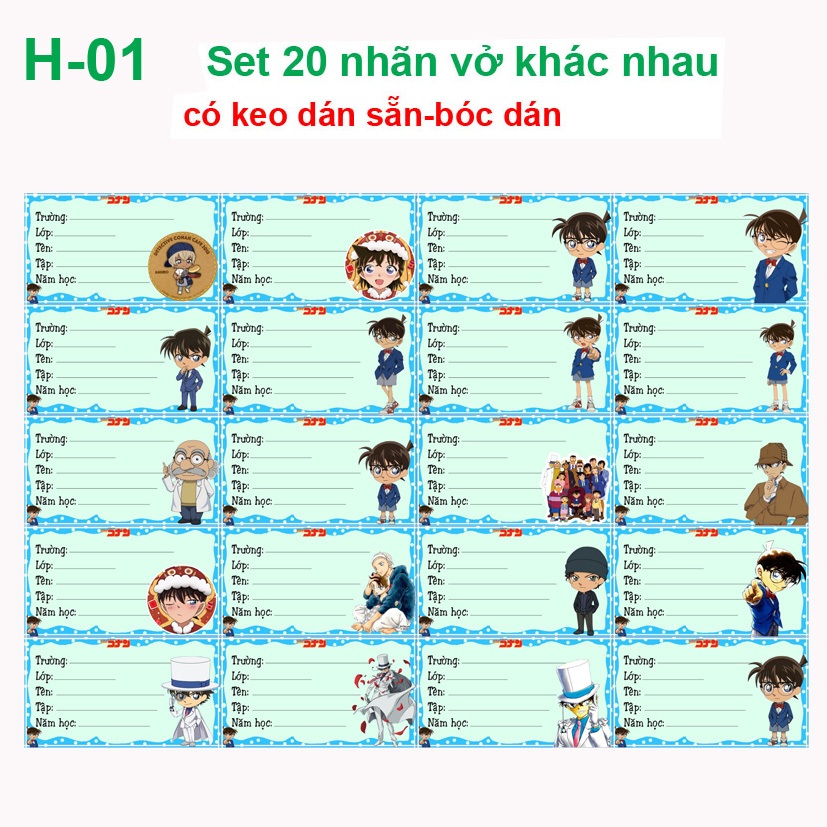 Famous anime Detective Conan Notebook Label (7 Different Models ...